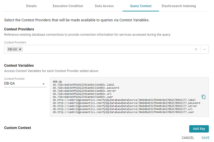 Using Query Contexts