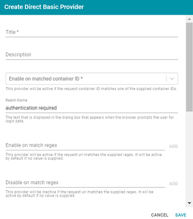 Adding a Basic Provider