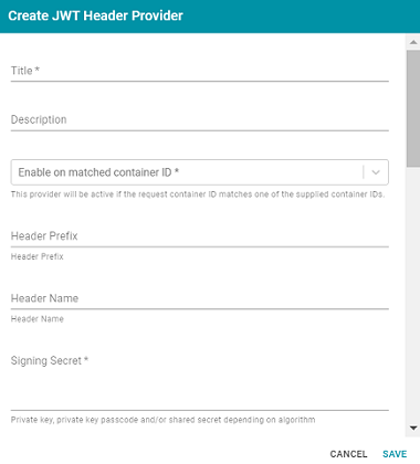 Adding a JWT Provider