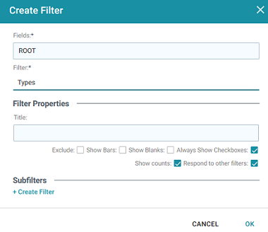 Adding a Types Filter