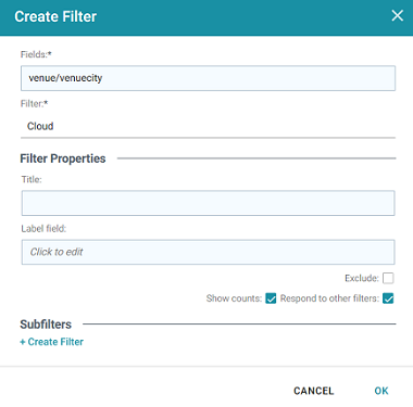 Adding a Cloud Filter