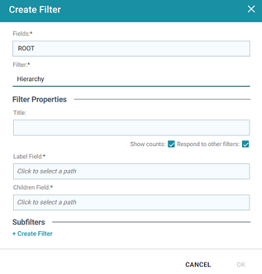 Adding a Hierarchy Filter