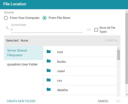 Importing an Existing Dataset (FLDS)