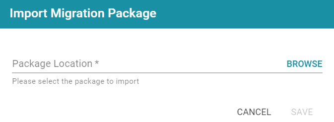 Importing A Migration Package