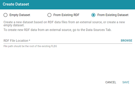 Importing an Existing Dataset (FLDS)