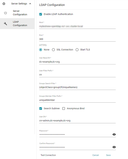 Configure Graph Lakehouse for LDAP Authentication
